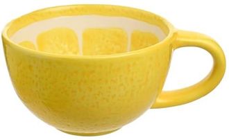 Widdop and Co Hestia - Tasse en forme de tranche de citron - Tasse fantaisie en c&eacute;ramique pour th&eacute;, caf&eacute; et boissons froides - 330 ml
