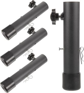 SOLUSTRE 4 Stück Pack Tischhöhenverlängerungen aus Stahl Klappbare Möbelbeine mit 4 Stufiger Höhenverstellung Korrosionsbeständig und Stabil für Büro und Garte