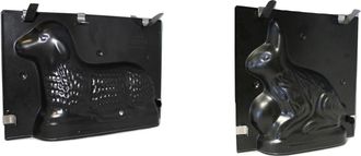 Original Kaiser Kaiser Inspiration 3D Osterlamm Osterhase Backform Backform f&uuml;r Ostern, Backform Ostern antihaftbeschichtet, Motivbackform mit Silikonklammern