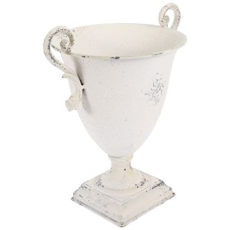 Hemobllo Vintage Blumentopf mit Retro Eisenoptik Wetterfeste Dekorative Vase f&uuml;r Tisch und Fensterbank Kompakte f&uuml;r Getrocknete und K&uuml;nstliche Blumen Robust un