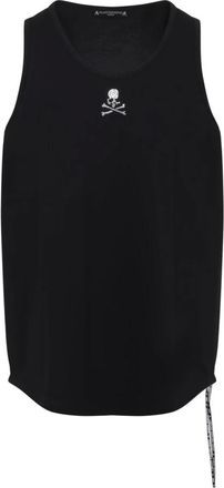 MASTERMIND WORLD Homme, Tops, Noir, Taille: S Swarovski Crystals Loopwheel Tank Top