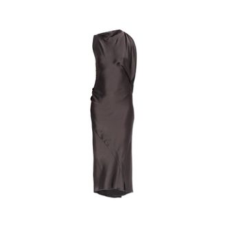 Victoria Beckham Asymmetrisches Kleid mit Schlitz - - Dresses - Damen - Grau - XS