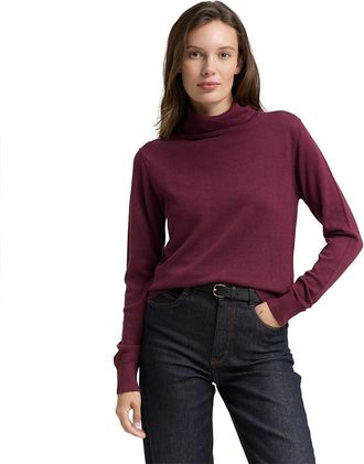 Tom Tailor Damen 1047675 Basic Rollkragenpullover, 16427-Bordeaux Red, L