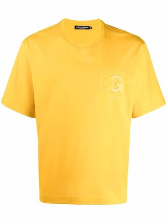Dolce & Gabbana t-shirt &agrave; logo emboss&eacute; - Jaune