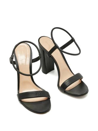 Gianvito Rossi Sandalen mit Blockabsatz - Schwarz