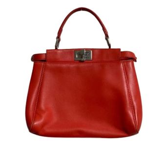 Fendi Pre-owned Sac &agrave; main mini Peekaboo en cuir - Femme - Pre-owned - Rouge - Taille: ONE Size