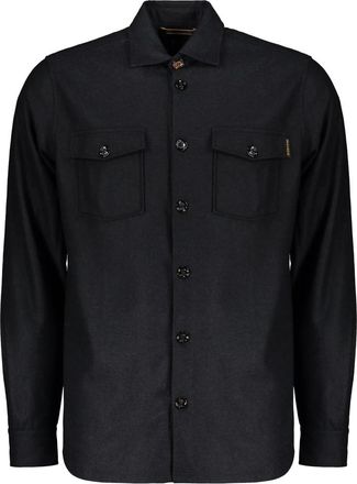 Moorer Vielseitiges Langarmhemd - - Shirts - Herren - Blau - 2XL