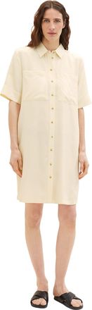 Tom Tailor Damen 1036651 Kleid, 31649 - Ivory Ecru, 46