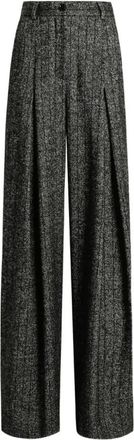 Dolce & Gabbana Femme, Pantalons, Gris, Taille: 34 FR Striped Wool Pantalons