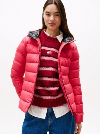 Tommy Jeans Steppjacke TJW SLIM HOOD PRNT DOWN JCKT EXT