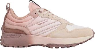 Pepe Jeans London Lucky Flag Leder Sneakers rosa