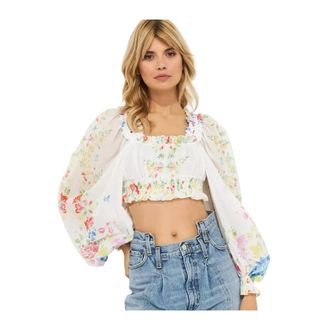 Charo Ruiz Ibiza Hince Floral Square-Neck Top - - Blouses & Shirts - Damen - Mehrfarbig - XS