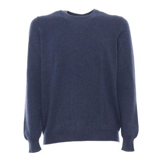 Fedeli Maglia Girocollo - - Knitwear - Herren - Blau - M