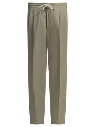 Brunello Cucinelli Brunello Cucinelli Pantalon d&eacute;contract&eacute; en lin et coton