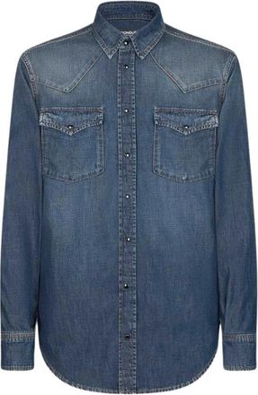 Dondup Homme, Chemises, Bleu, Taille: L Western Denim Shirt