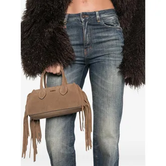 Amiri Fringed Calf Suede Tote Bag - Brown