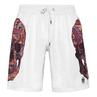 Philipp Plein Homme, Maillots de bain, Blanc, Taille: XS Swim Trunks Paisley