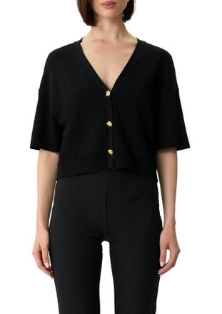 Comma Cardigan mit V-Ausschnitt und goldenen Kn&ouml;pfen