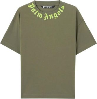 Palm Angels Homme, Tops, Vert, Taille: L T-shirt