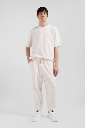 Eden Park Jogging Unisexe En Molleton Coton &Eacute;cru Surteint Coupe Relaxed