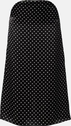 Jean Paul Gaultier Midirock aus Seide mit Polka-Dots