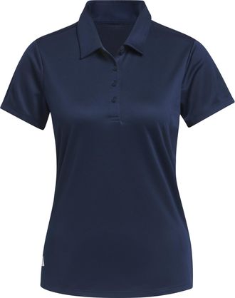 adidas Solides Performance-Poloshirt f&uuml;r Damen, kurz&auml;rmelig, Collegiate Marineblau