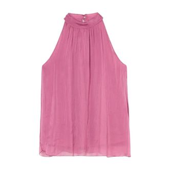 Oltre Femme, Tops, Rose, Taille: 44 FR Top en M&eacute;lange de Soie