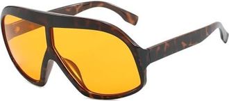 Generic Lunettes De Soleil Sport &Agrave; Grande Monture For Hommes, For Les Vacances En Plein Air Et La Conduite(Yellow)