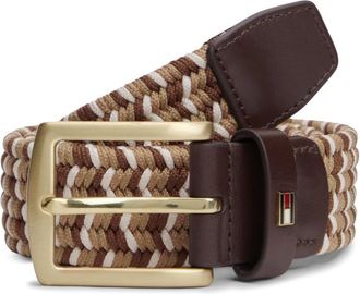 Tommy Hilfiger Elastischer Flechtg&uuml;rtel mit Lederakzenten in