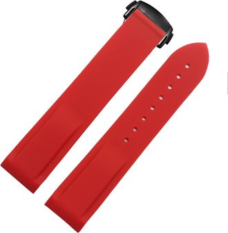 Generic Wasserdichtes Silikon-Uhrenarmband für Omega Comas, Armband Meidus Rudder, Gummi, 22 mm