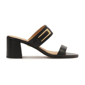 Kazar Schwarze Leder-Zehentrenner mit zwei Riemen - - Shoes - Damen - Schwarzk - 39 EU