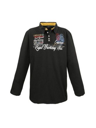 Lavecchia Langarm-Poloshirt Lavecchia Herren Langarmshirt LV-606 (Black, 7XL) Polo Langarmshirt