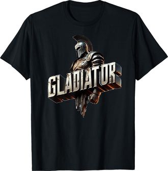 Arena Gladiator T-Shirt, Damen, Unisex-Kinder, Kurzarm, Klassisch, Schwarz, S, Small