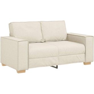 vidaXL 2-Sitzer Sofa Leinen 120 cm Vidaxl