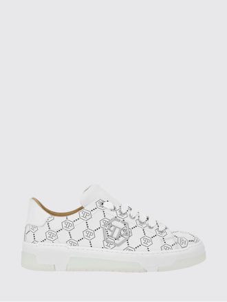 Philipp Plein Baskets basses en cuir avec logo Hexagon en strass