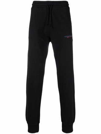 Diesel pantalon de jogging &agrave; logo imprim&eacute; - Noir