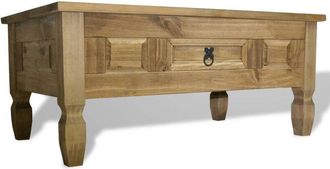 vidaXL Table basse Pin mexicain Gamme Corona 100 x 60 x 45 cm