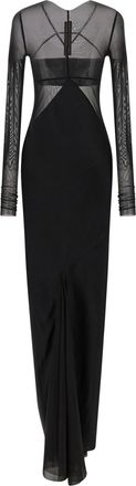 Rick Owens Womens Black Nylon Long Dress