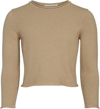 Sean Suen Pull cropped avec bords roulott&eacute;s en laine
