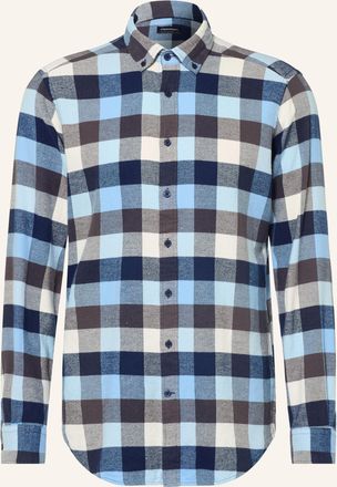Strokesman's Strokesmans Flanellhemd Slim Fit blau
