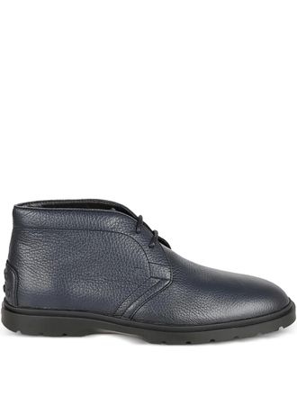 Tod's logo-detail desert boots - Bleu