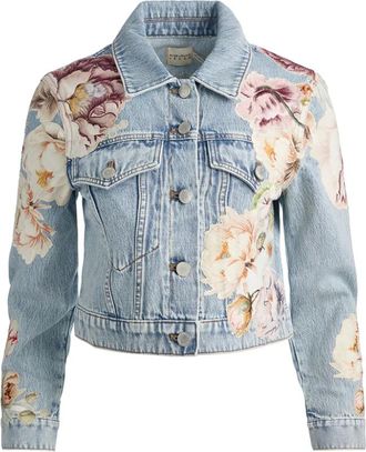 Alice & Olivia Femme, Vestes, Bleu, Taille: 42 FR Chloe Denim Jacket