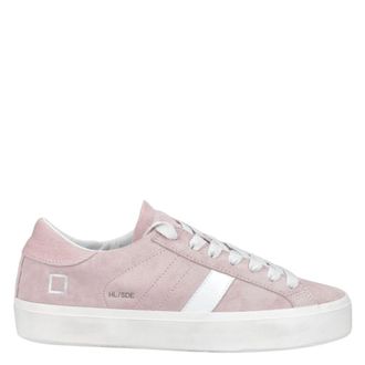 D.A.T.E. Rosa Leder Sneakers mit Wei&szlig;en Details - - Shoes - Damen - Rosa - 39 EU