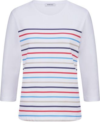 Peter Hahn Shirt Rundhals-Ausschnitt Peter Hahn weiss