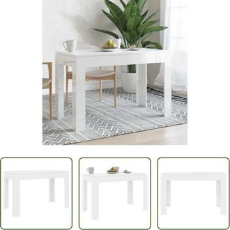 vidaXL vidaXL Hochglanz-Wei&szlig; Tisch - Esstisch Hochglanz-Wei&szlig; 120x60x76 cm Holzwerkstoff