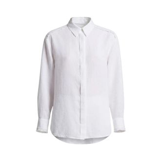 PESERICO Fransenhemd - - Blouses & Shirts - Damen - Wei&szlig; - M