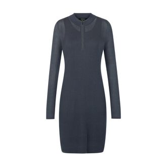 Marc Cain Rippstrickkleid - - Dresses - Damen - Grau - 3XL