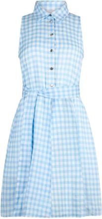 Liu Jo Femme, Robes, Bleu, Taille: 36 FR Robe Courte Vichy
