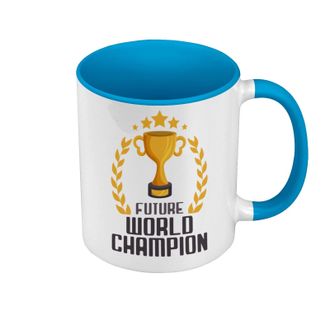 Fabulous Tasse Farbe Premium Qualität blau - Future World Champion Sport Ambition - Tasse mit Henkel und farbigem Innenfutter