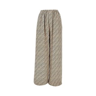 Balenciaga Silk pants with Monogram print Woman 38
